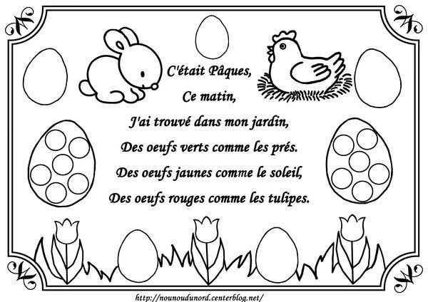 Comptine de Pâques illustrée par nounoudunord Comptine de Pâques illustrée par nounoudunord