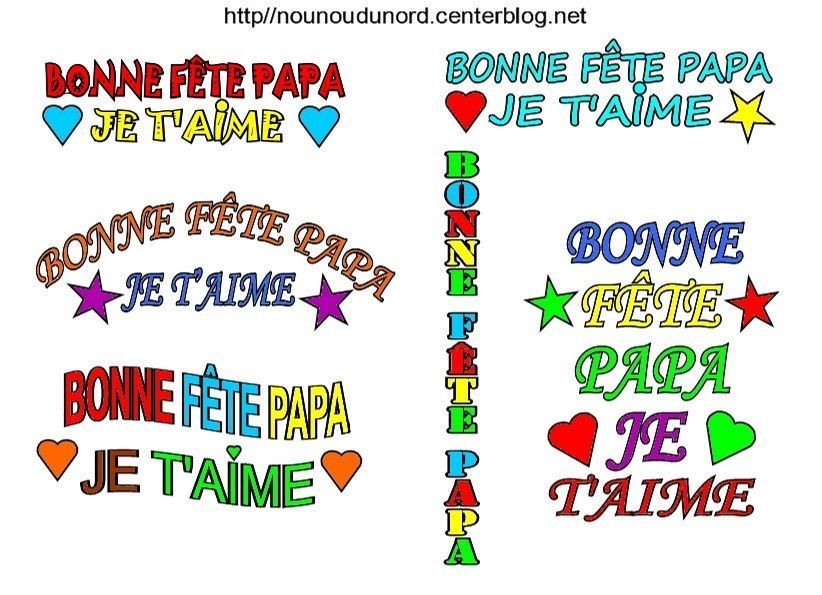 activite fete des peres ecriture carte