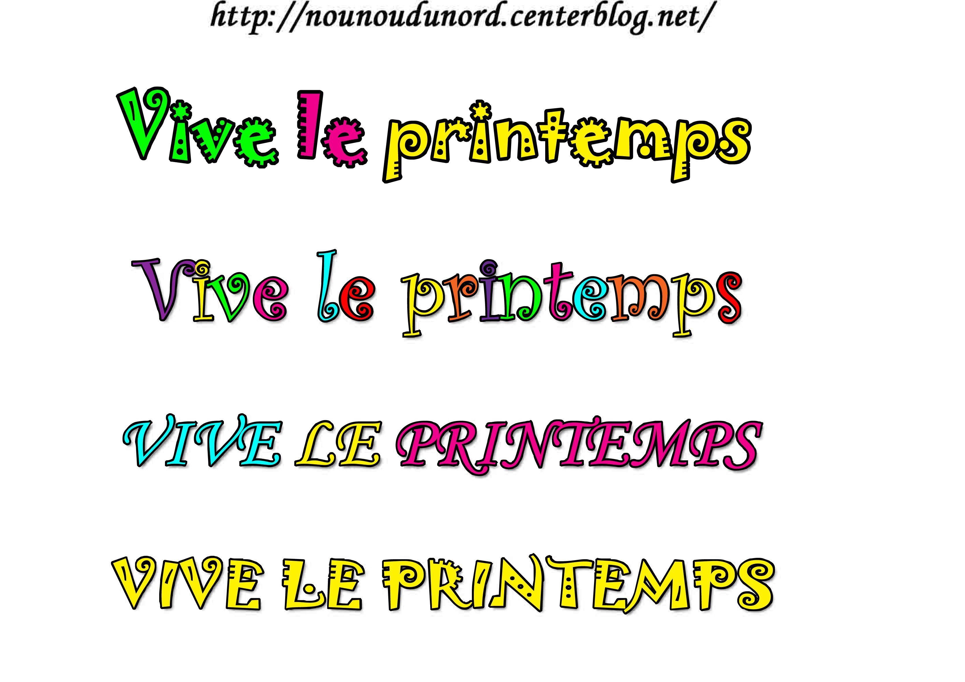 Texte à imprimer vive le printemps