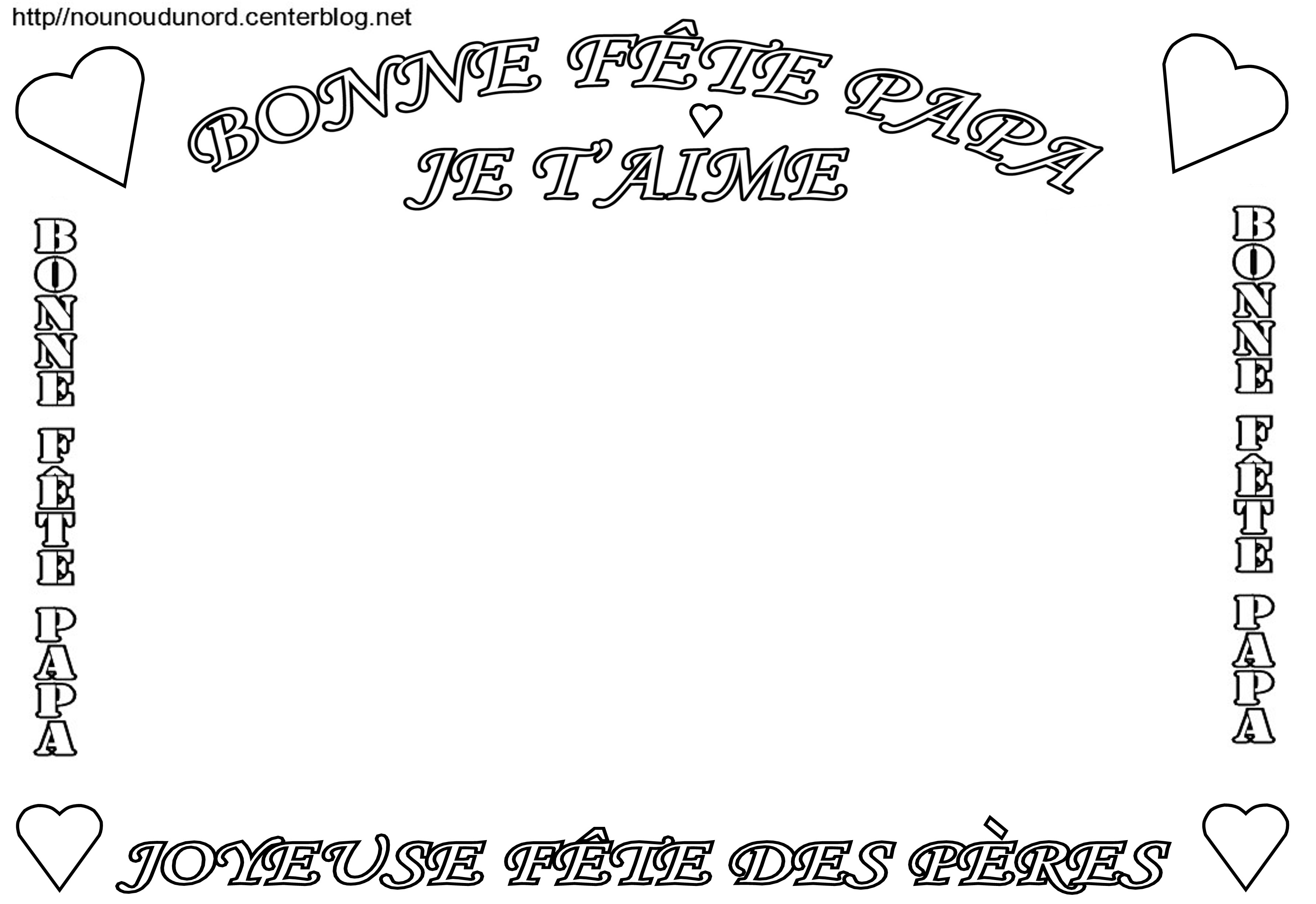 FÊTE DES PÈRES support avec un joli encadrement