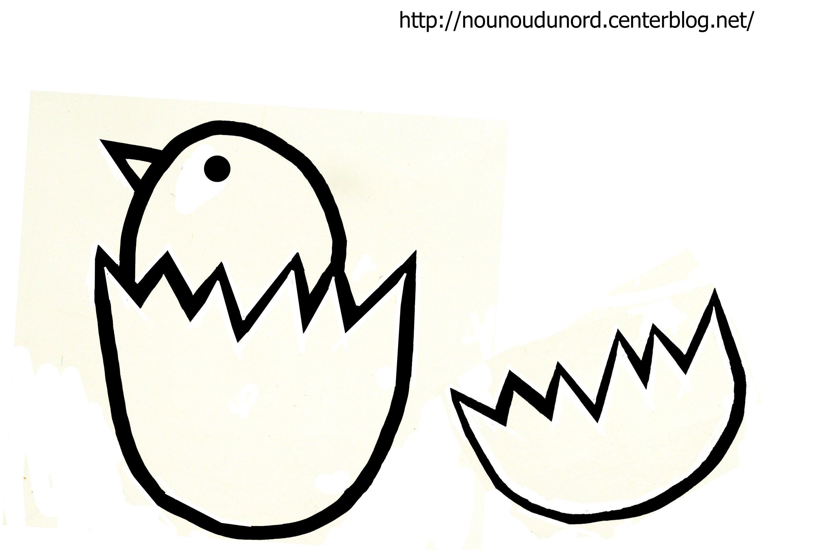 coloriage paques poussin