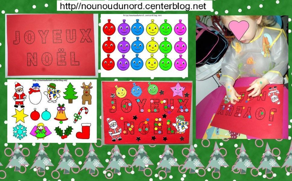 Joli tableau de Noël réalisé par Maïa 2015