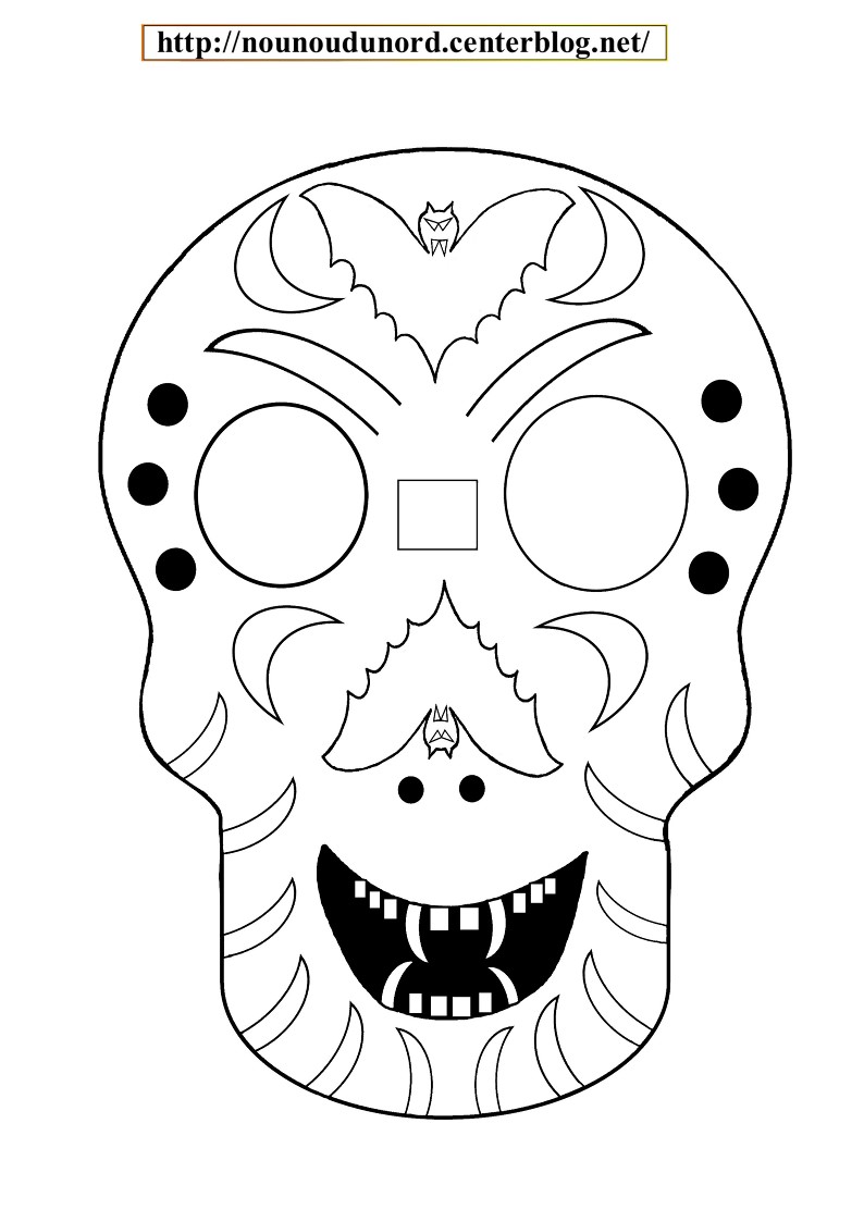 Têtes de mort mexicaines,coloriages, masques Têtes de mort mexicaines,coloriages, masques
