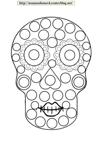Têtes de mort mexicaines,coloriages, masques Têtes de mort mexicaines,coloriages, masques
